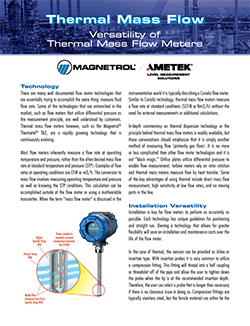 Using Thermal Mass Flow Meters For Biogas Measurement